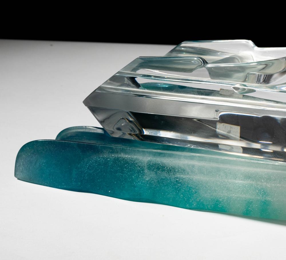 Jewelry | A Daum Crystal Model of a Speedboat | MutualArt