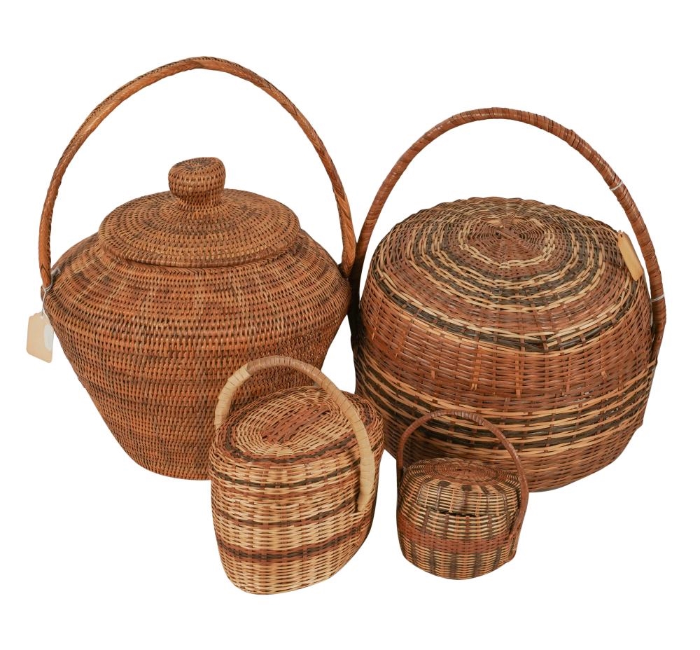 Jewelry | A Group of Carib Indian Woven Baskets | MutualArt