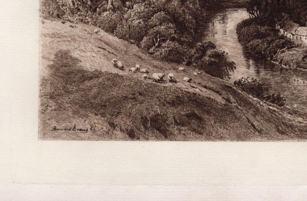 Bernard Walter Evans | Bernard Walter Evans Knaresborough 1890 etching ...
