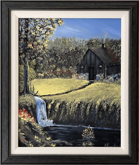 Allison Prior | Untitled Cabin Landscape (2016) | MutualArt