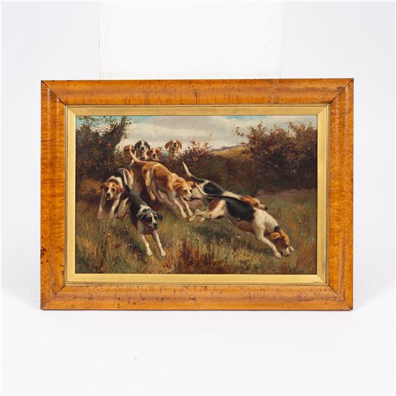 Alfred Duke | The Chase depicting a pack of hounds | MutualArt