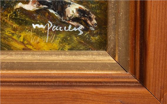 M. Paules | Huntsmen and Hounds in a rural landscape | MutualArt