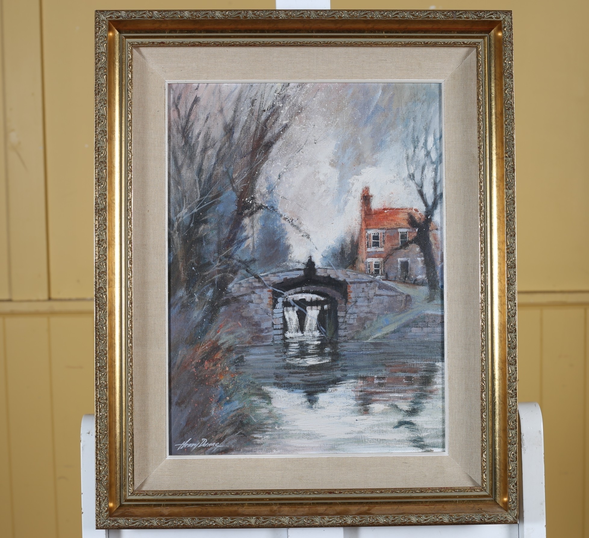 Henry Dunne | HENRY DUNNE Grand Canal Baggot Street Oil on board Signed ...