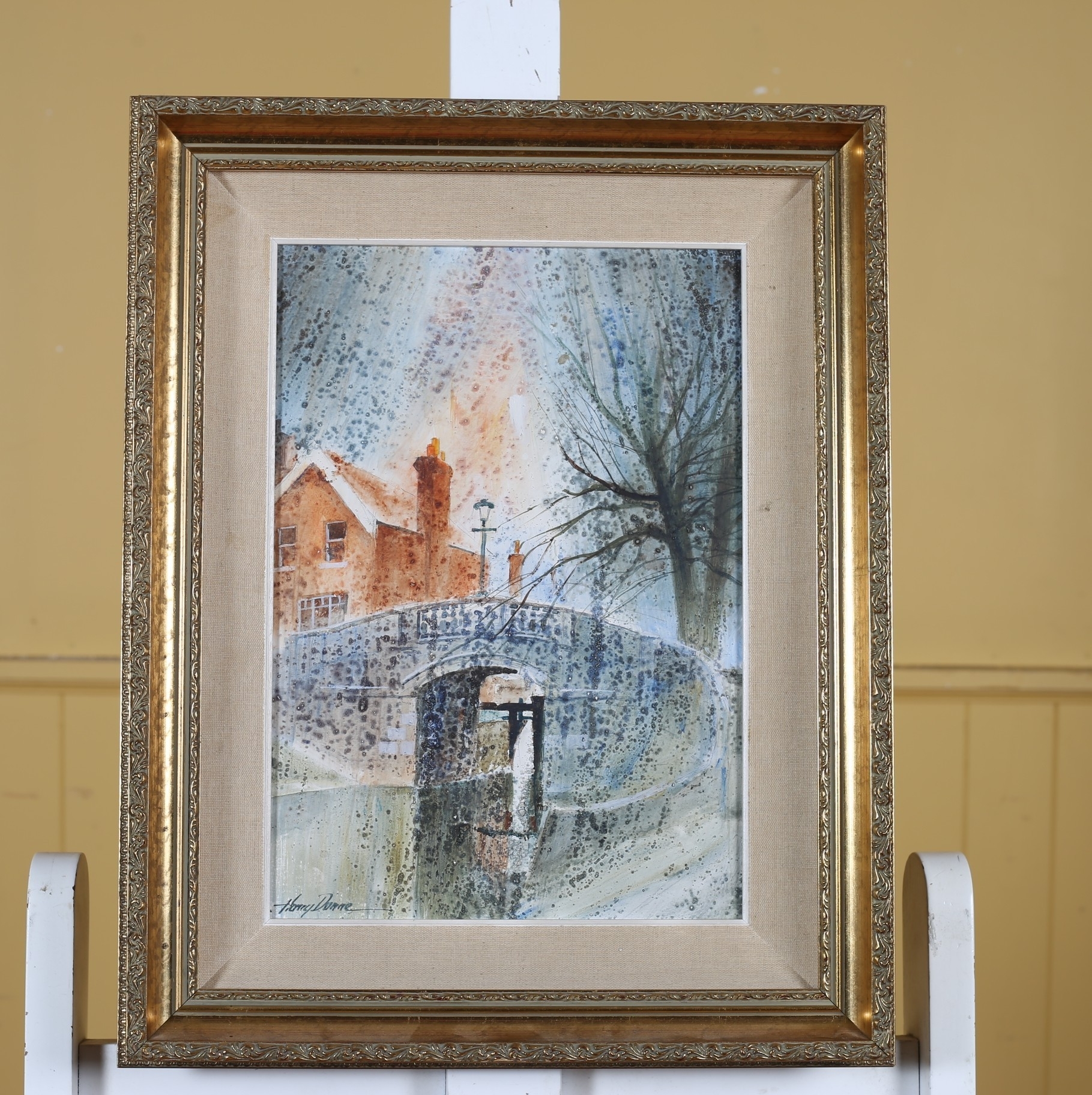 Henry Dunne | HENRY DUNNE Canal Scene Baggot Street Oil on board Signed ...