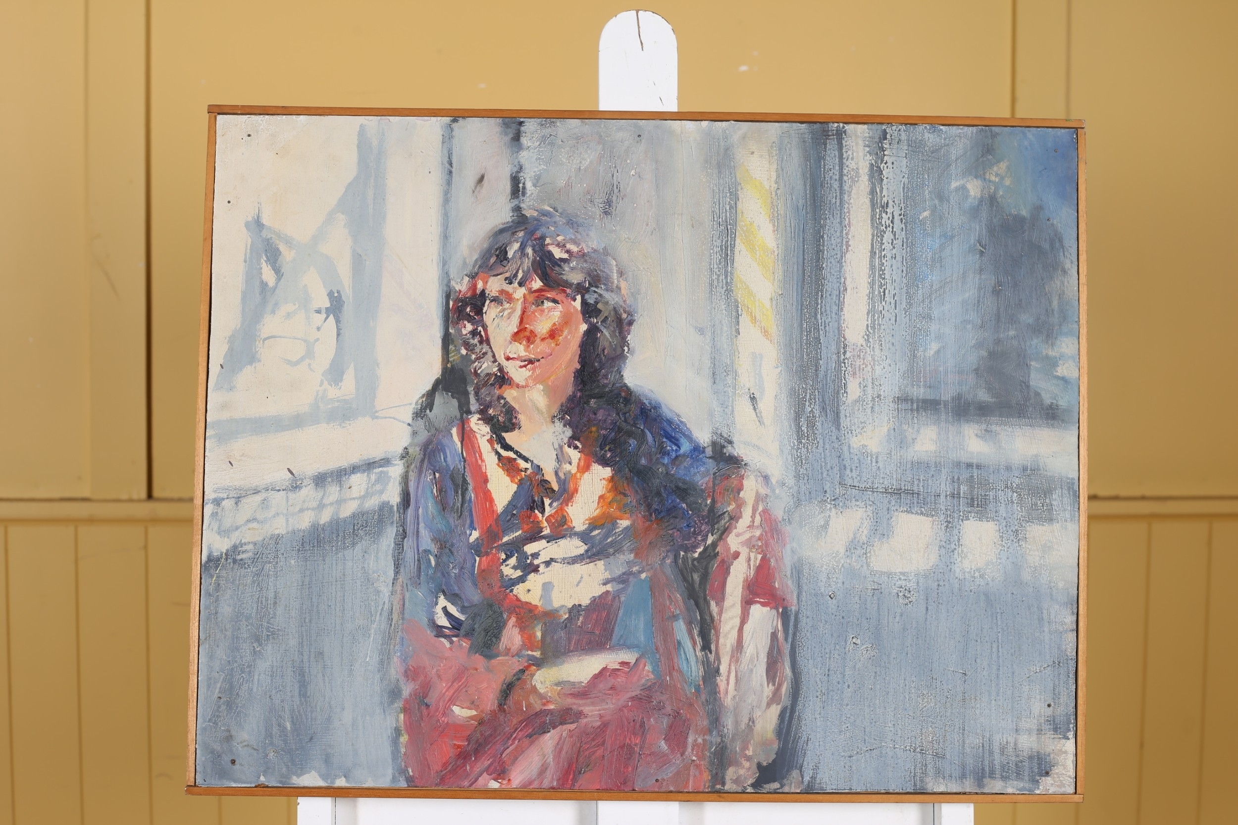 Brian MacMahon | BRIAN MCMAHON Waiting Oil on board Inscribed verso cm ...