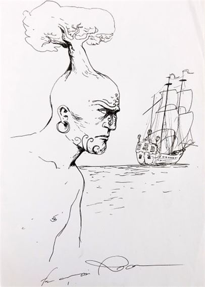 Francois Roca | Illustration of a tree man | MutualArt