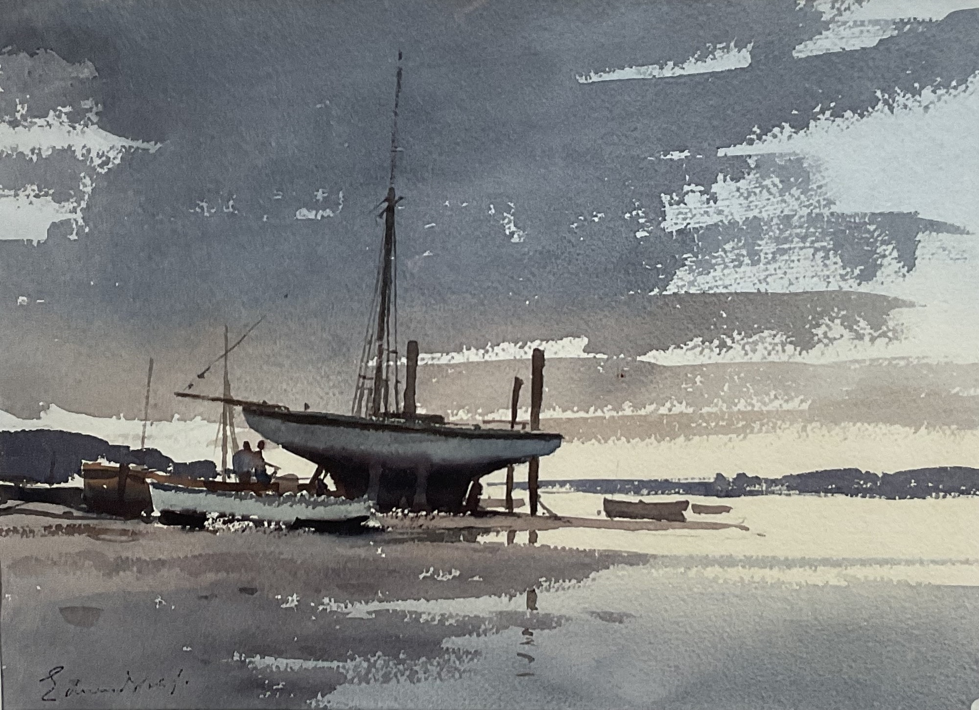 Edward Brian Seago | ‘Yacht on the Stocks’ | MutualArt