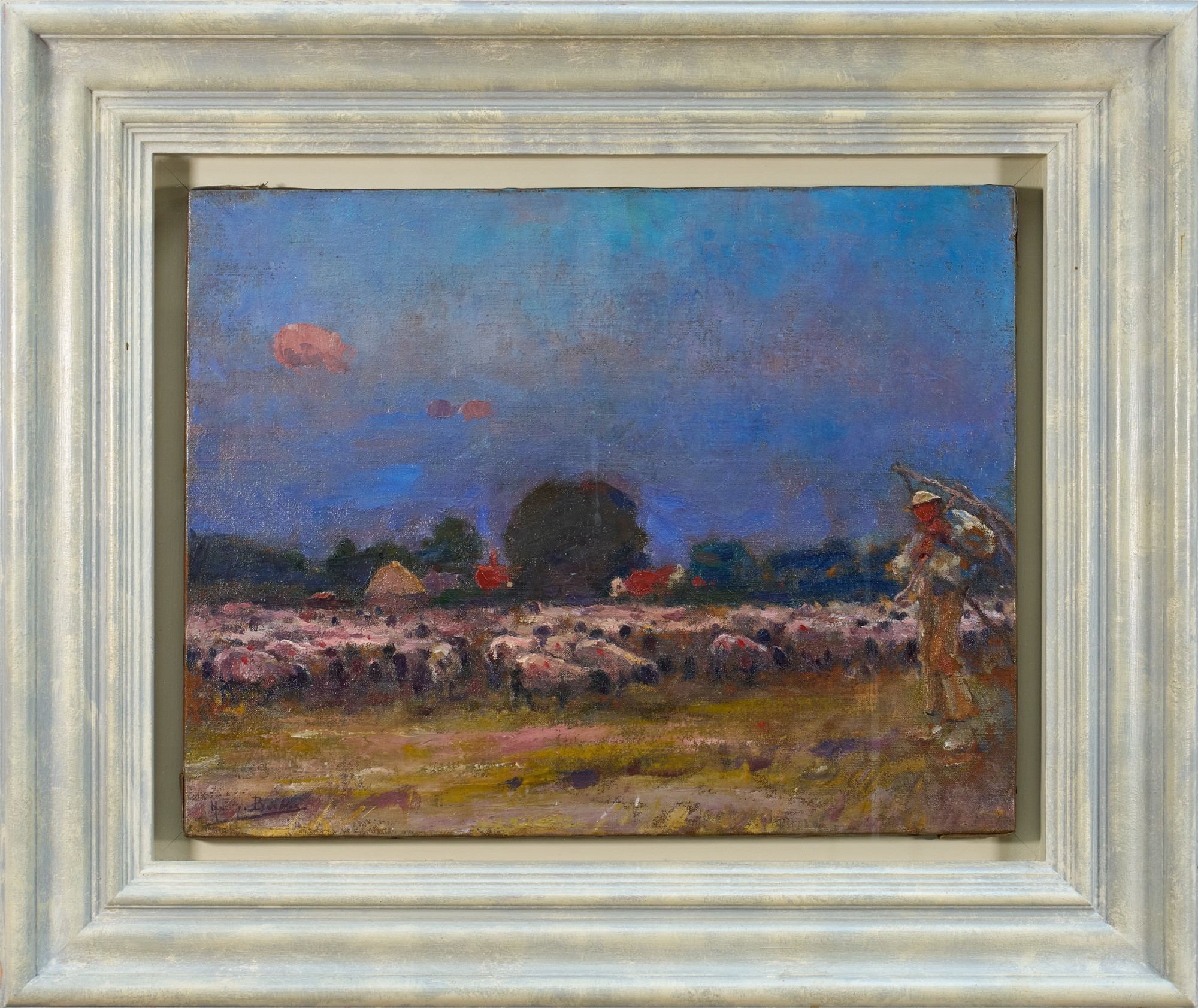 Harry Becker | A Shepherd and his Flock | MutualArt