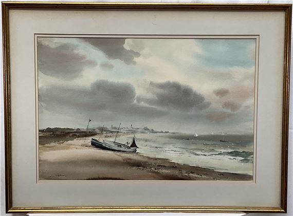 Leslie L. Hardy Moore | 'Towards Southwold from Dunwich Beach' | MutualArt