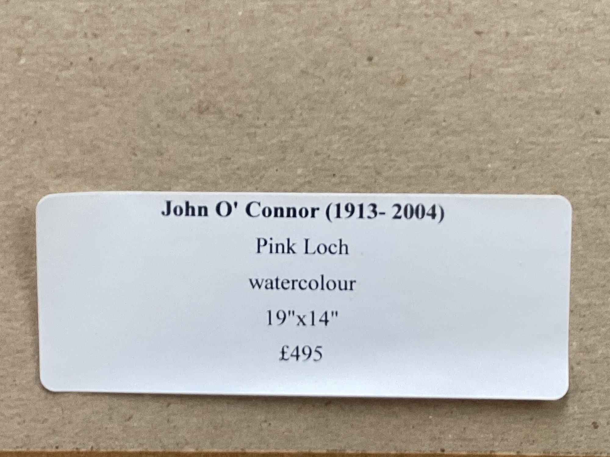 John Scorror O'Connor | Pink Loch | MutualArt