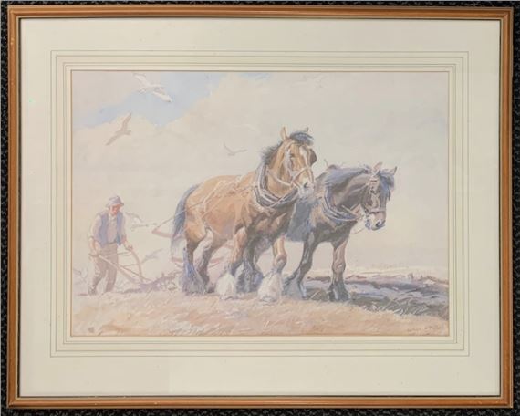 George Soper | Ploughing with working horses | MutualArt