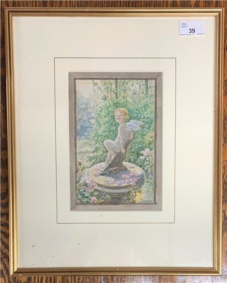 William Henry Walker | A Cherub on a Sundial | MutualArt