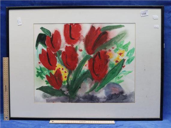 Allisa Smith | TULIP SCENE WATERCOLOUR | MutualArt