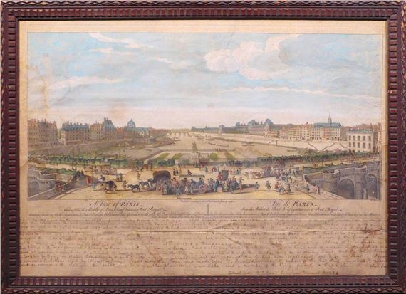 Jacques Rigaud | A View of Paris from the Pont Neuf (1749) | MutualArt