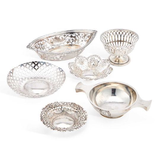 William Aitken | A GROUP OF SIX SILVER DISHES (1901) | MutualArt
