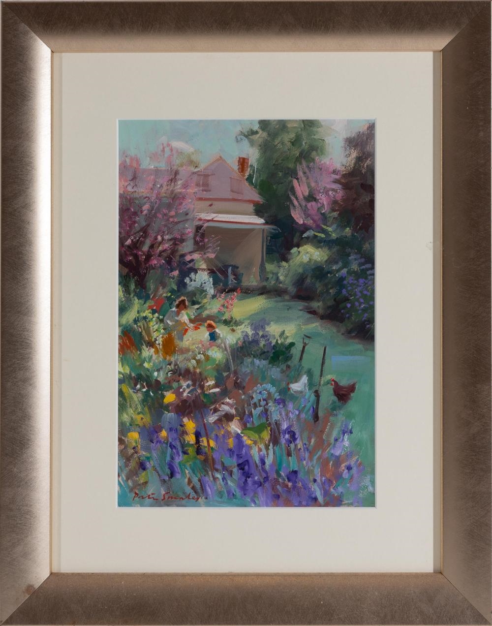 Peter Smales | Gardening in the backyard | MutualArt