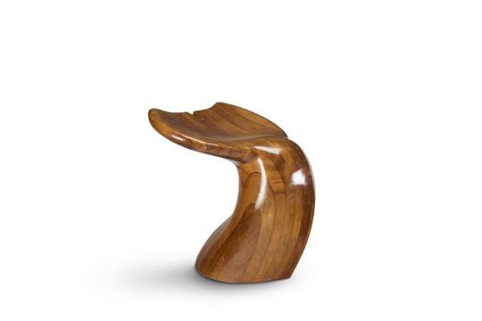 Polyte SOLET | A Laminated Wood Whale Fin Stool (Late 20th Century ...