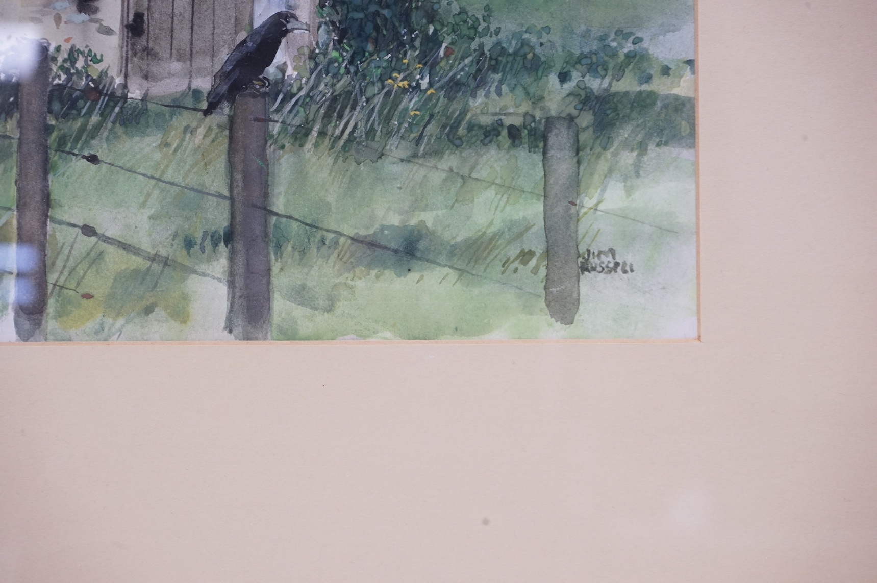 Jim Russell | Jim Russell RBA (1933-2002), watercolour, ‘Farm Buildings ...