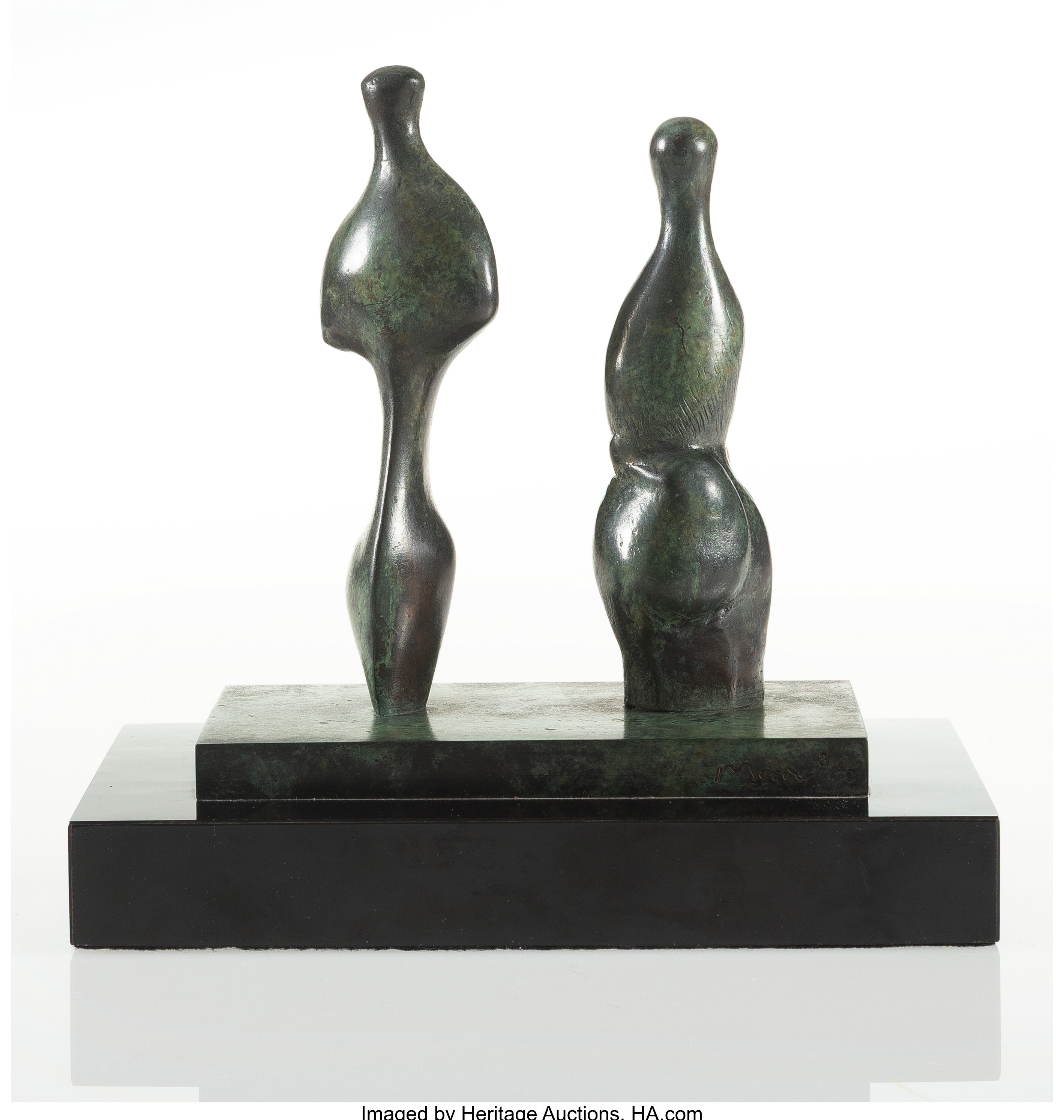 Henry Moore | Two Tall Forms (1983) | MutualArt