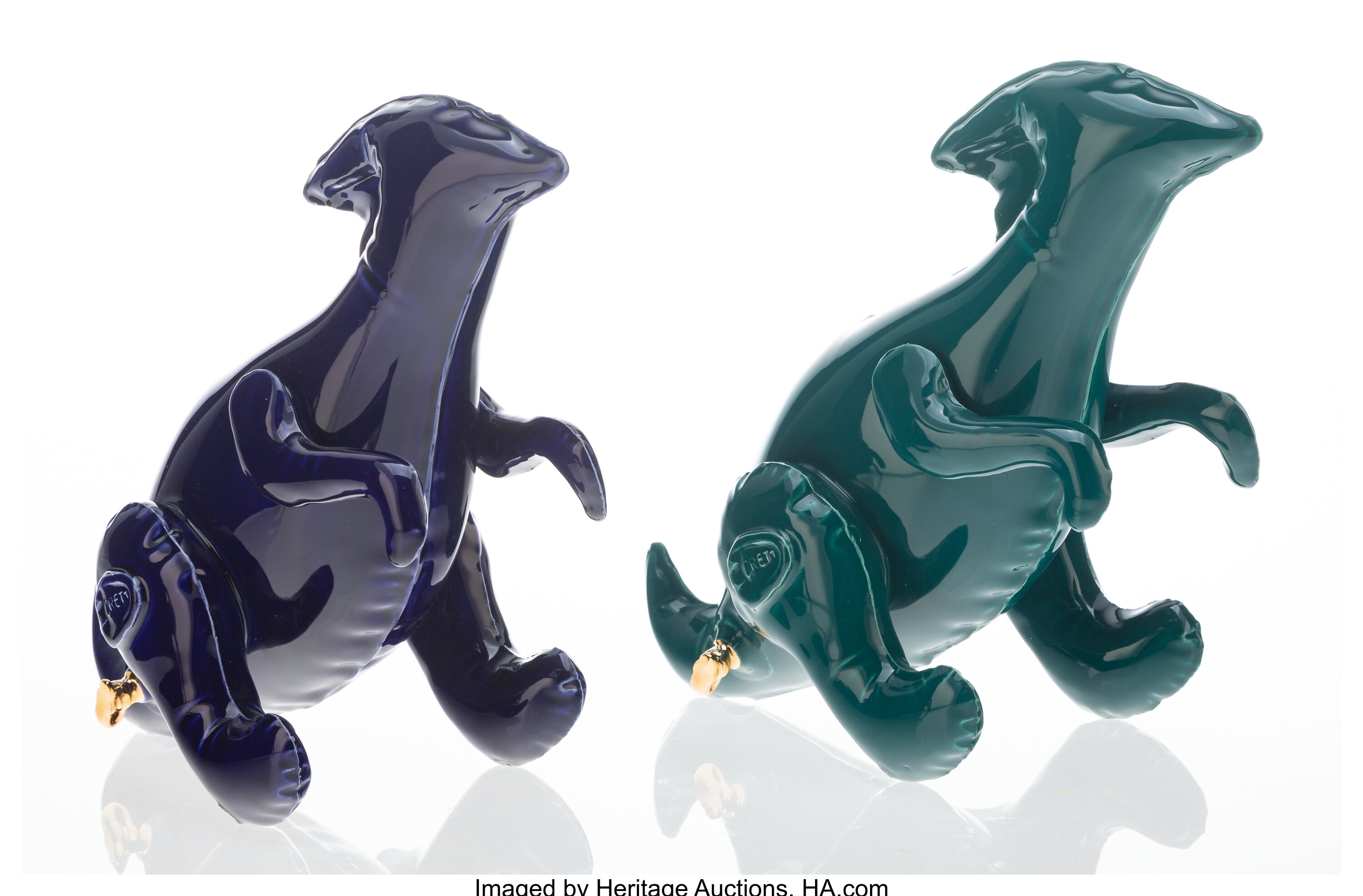 Brett Kern | Inflatable Parasaurolophus (two works (2019) | MutualArt