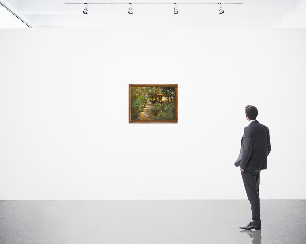 Ralph Love | Pergola in a forest interior | MutualArt