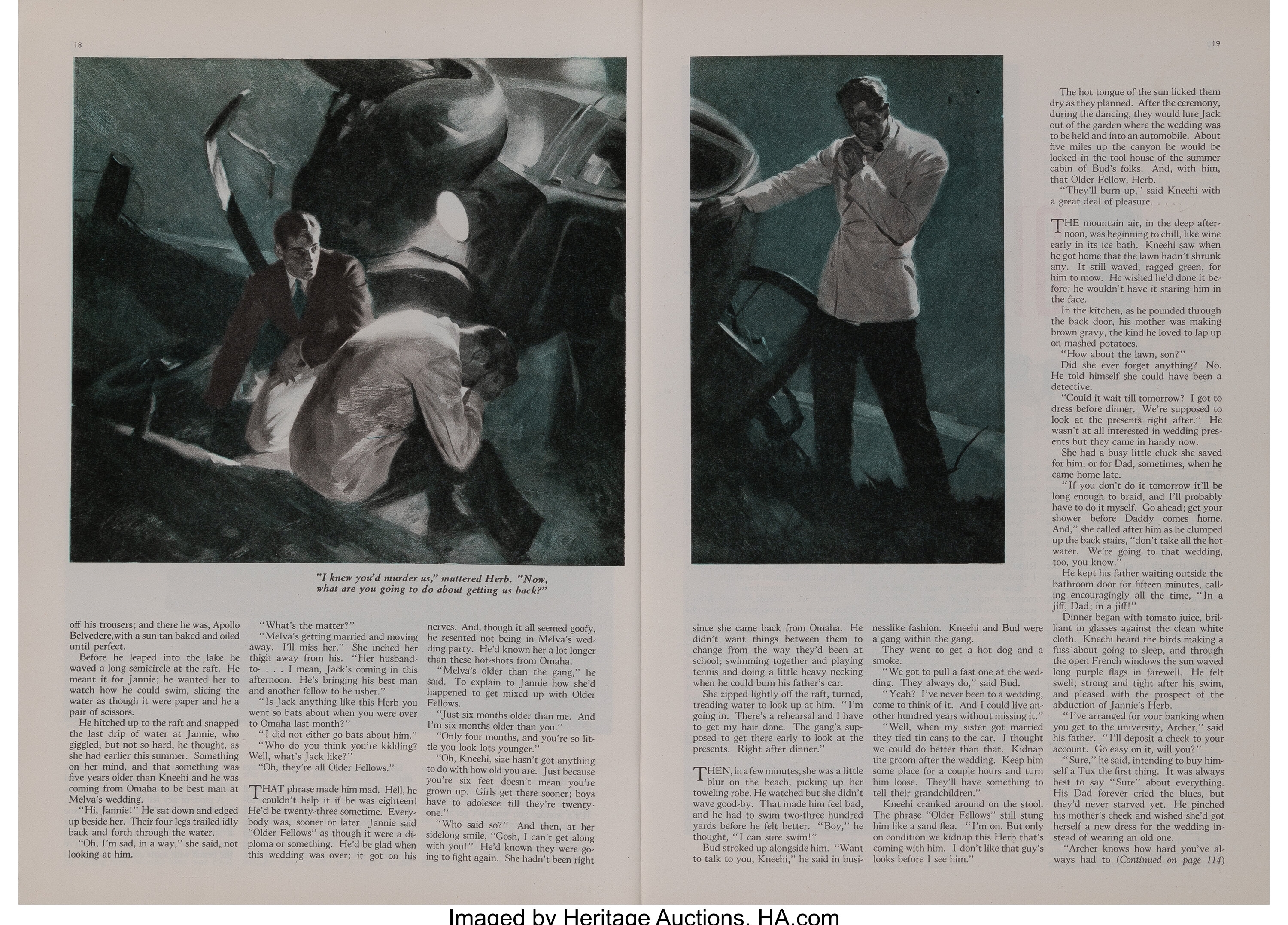 Tom Lovell | Young Man's Fancy, American magazine interior (1937 ...