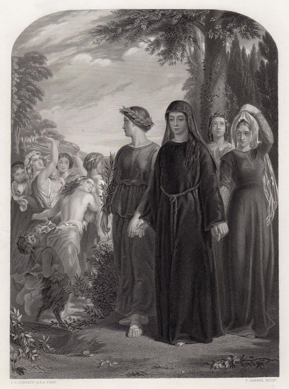 John Calcott Horsley | Grand 1800s John Callcott Horsley Engraving THE ...