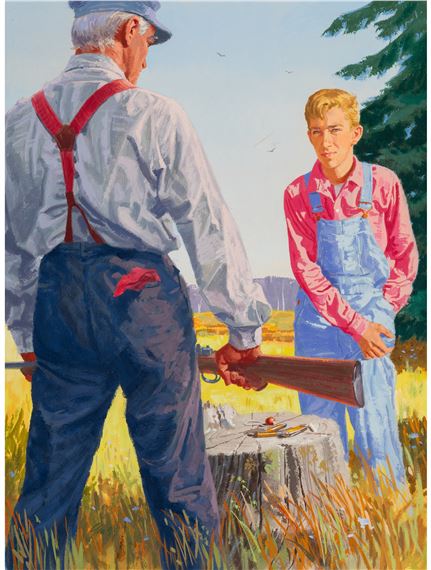 Bill Gregg | A Lesson for Junior (1960) | MutualArt