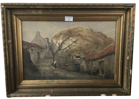 Robert Frier | VILLAGE SCENE | MutualArt