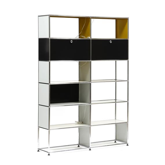 Usm Haller | Tall Steel and Glass Modular Bookshelf | MutualArt