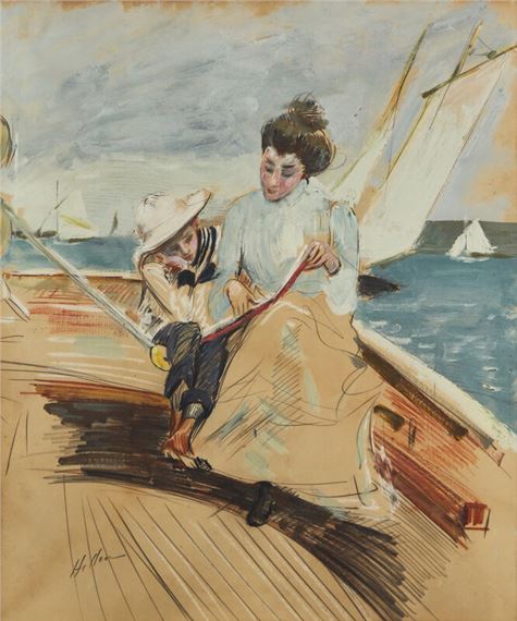 Paul César Helleu | Profile of a Girl | MutualArt