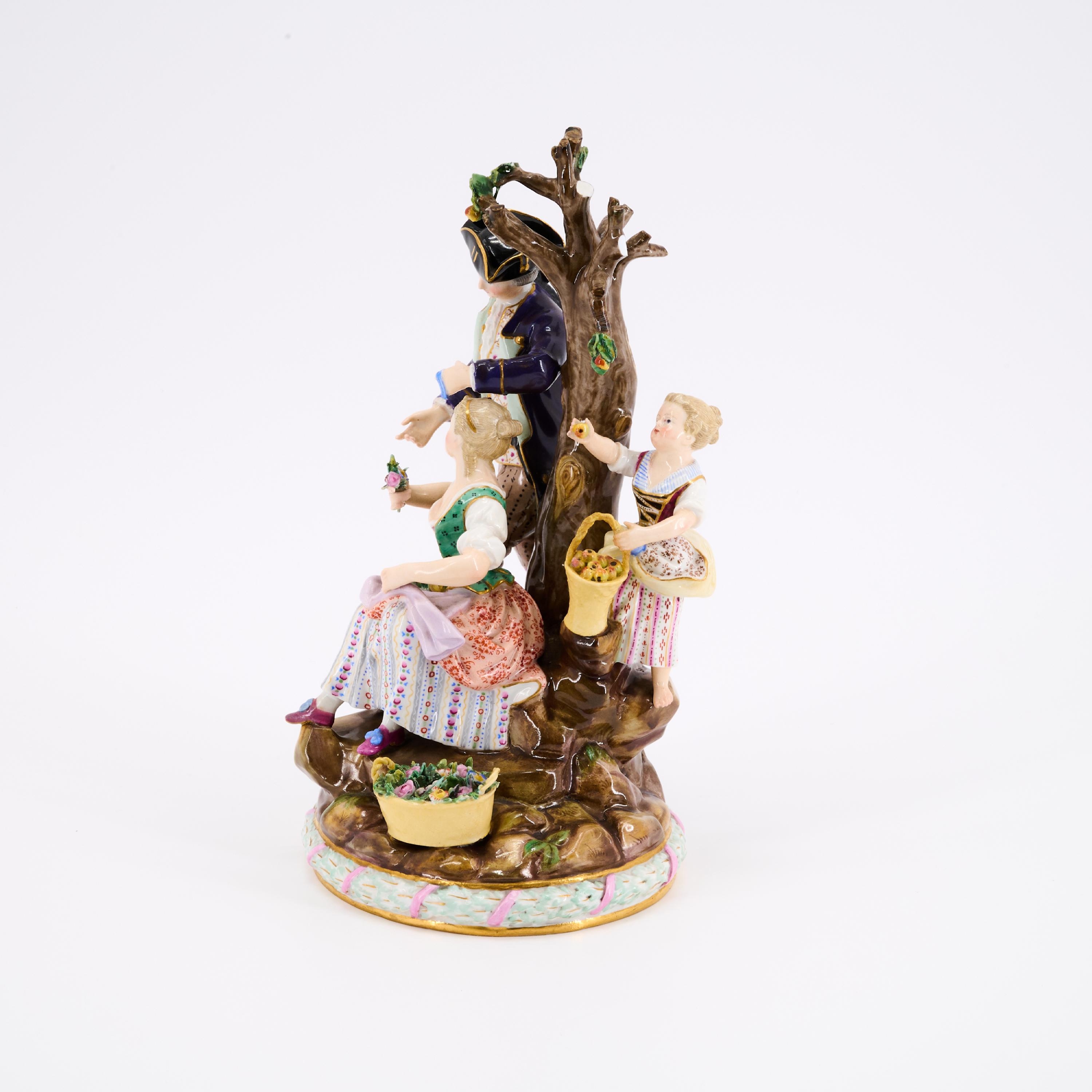 Michel Victor Acier | PORCELAIN ENSEMBLE GALLANT COUPLE AND APPLE TREE ...