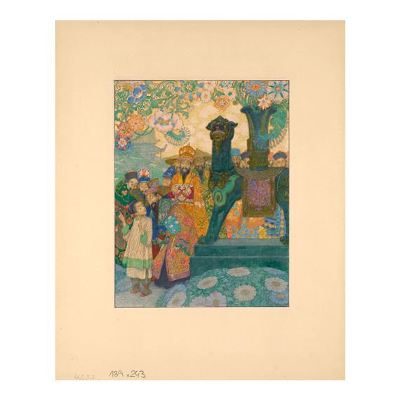 Heinrich Lefler | The Nightingale. Original illustration art ...