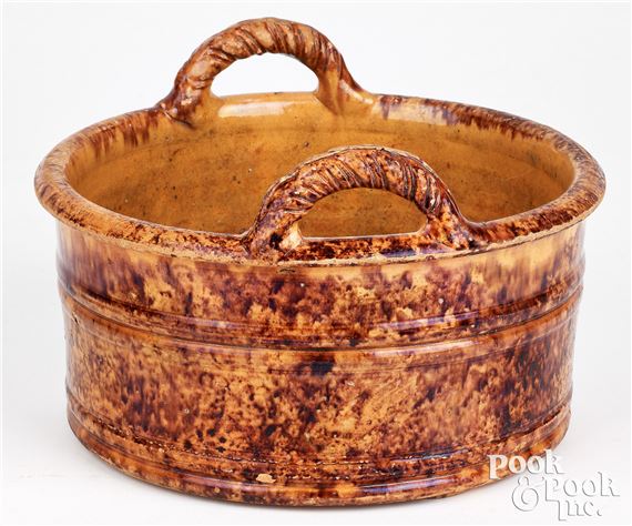 John Bell | John Bell redware butter tub (19) | MutualArt
