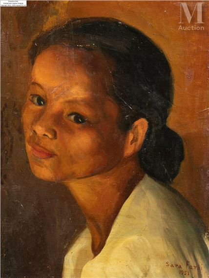 Sara Farhi Huntzinger | Portrait d’Indochinoise (1951) | MutualArt