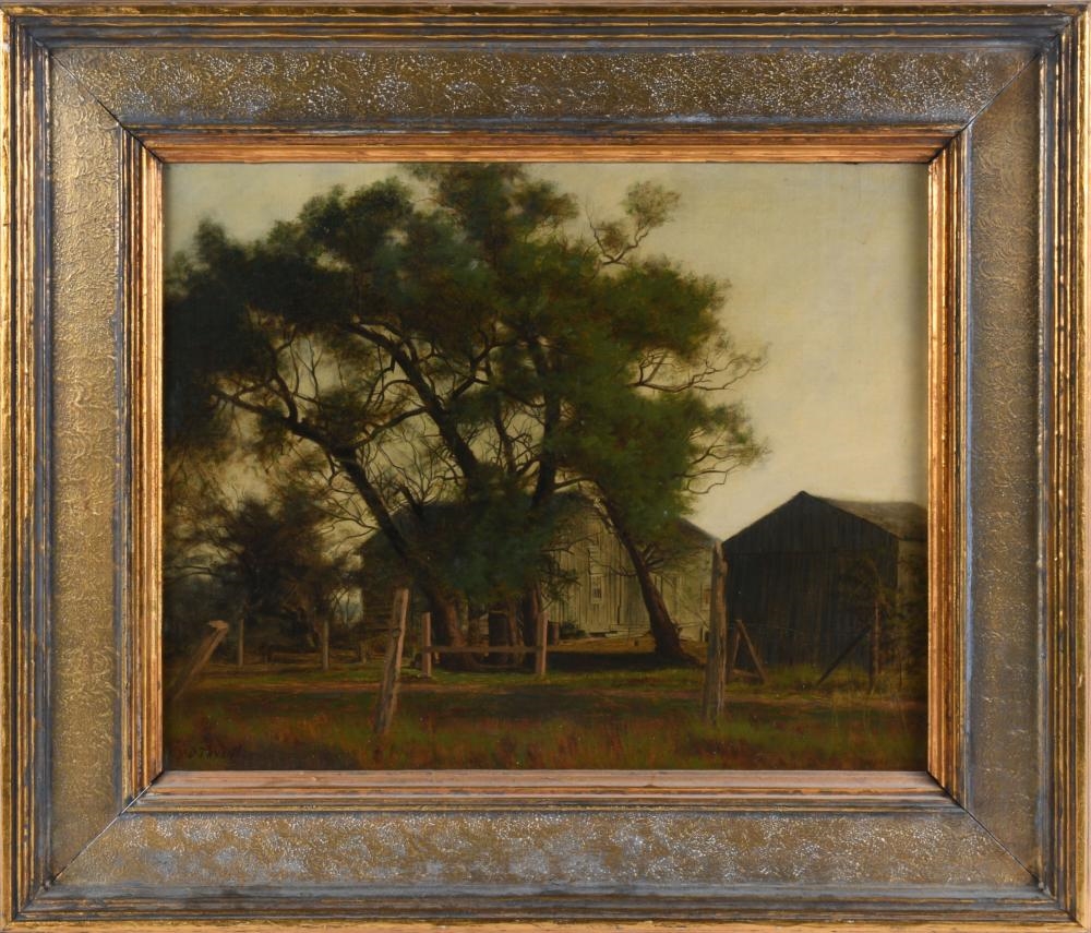 Dwight William Tryon | LANDSCAPE WITH FARM BUILDINGS (19th Century ...