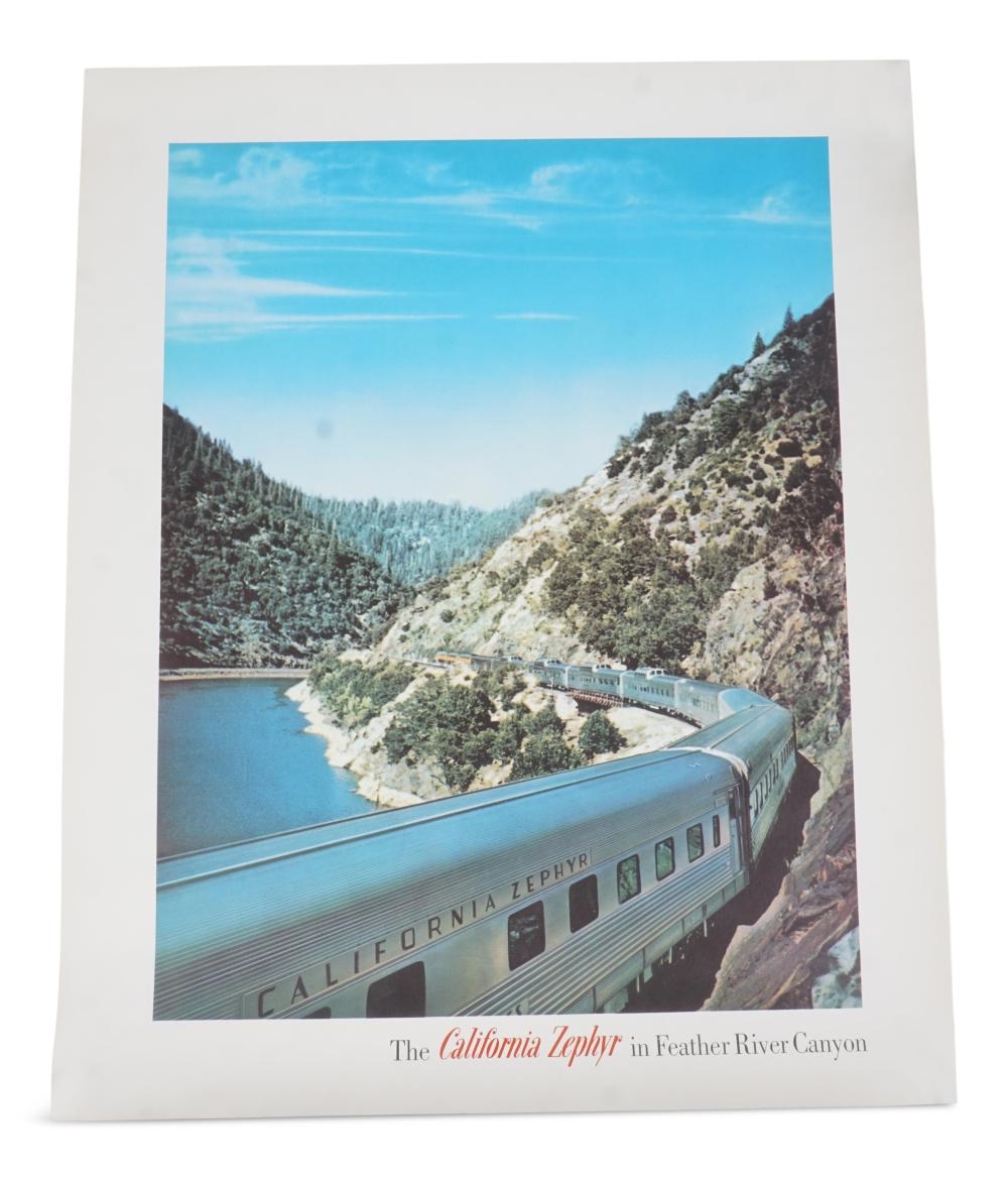 Zephyr | CALIFORNIA ZEPHYR TRAIN POSTER - FEATHER RIVER CANYON (Circa ...