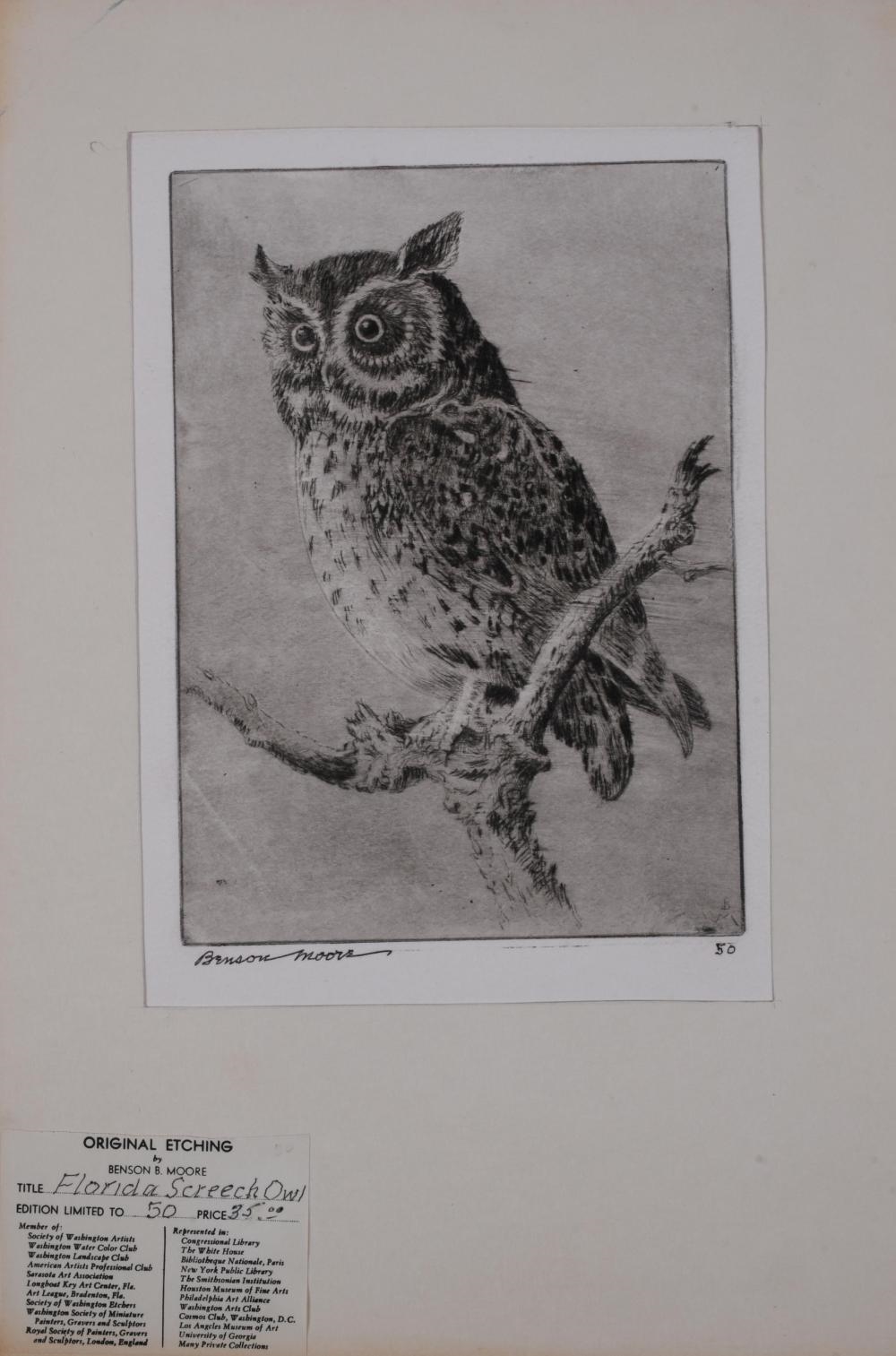 Benson Bond Moore | HAWKS AND OWLS | MutualArt