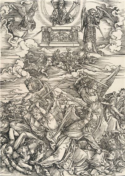 Albrecht Dürer | The Four Avenging Angels (1496 - 1498) | MutualArt