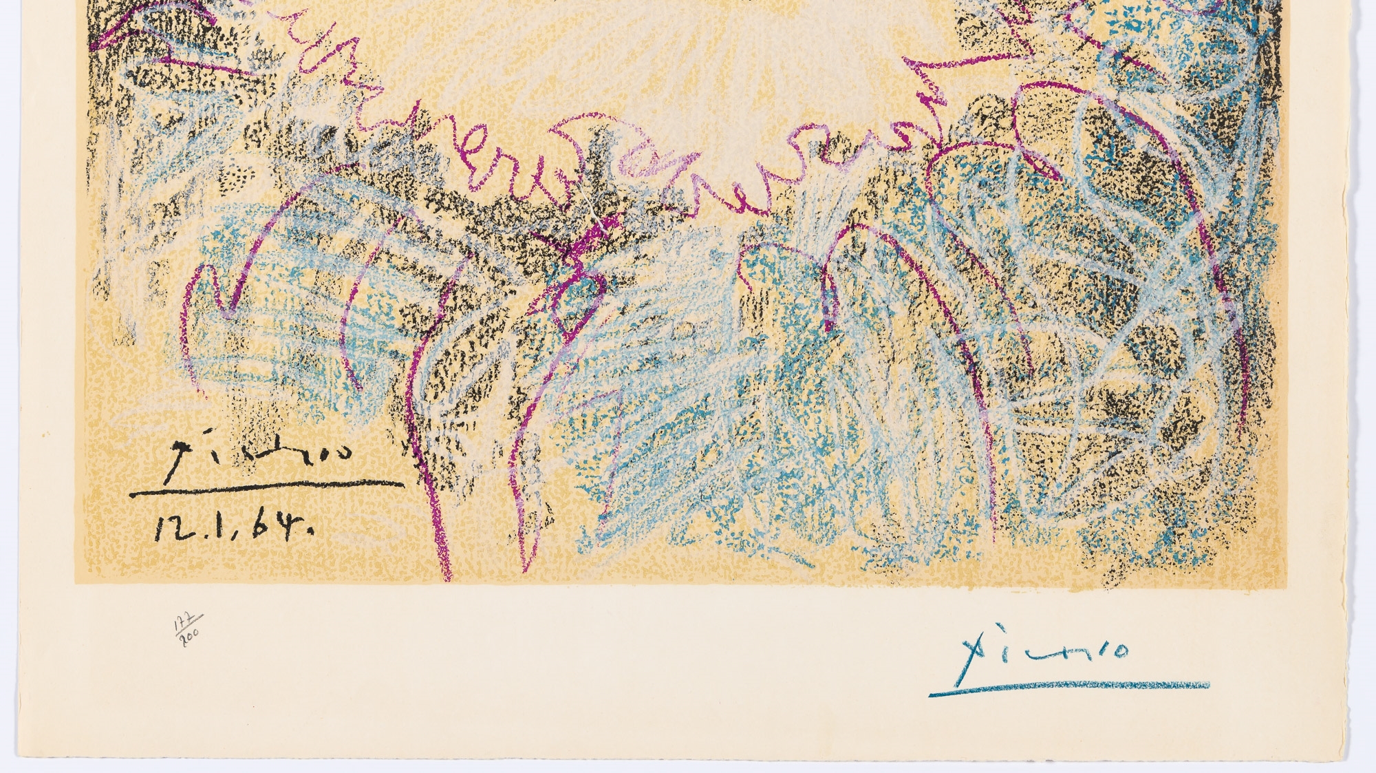 Pablo Picasso | Color lithograph, 1964, on cream Rives BFK paper ...