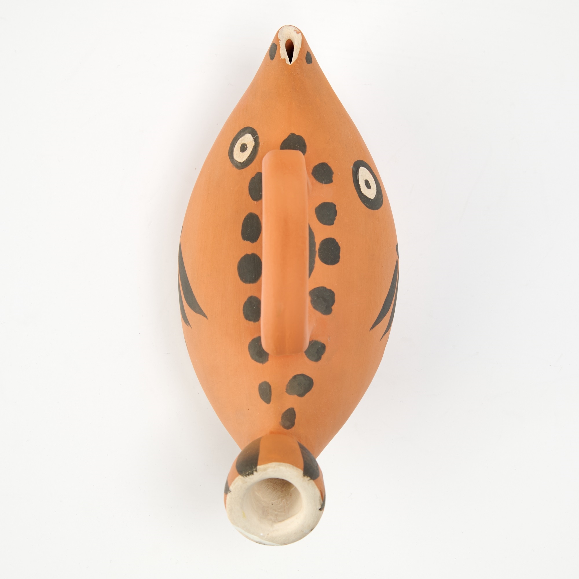 Pablo Picasso | Partially painted red ceramic pitcher, 1952, inscribed ...