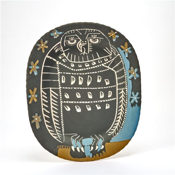 Pablo Picasso | Painted and partially glazed white ceramic plate, 1955 ...