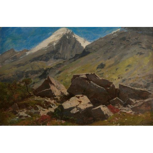 Gustave Castan | Berglandschaft mit Felsbrocken | MutualArt