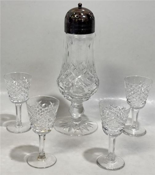 Sugar | QUALITY WATERFORD CRYSTAL SUGAR SHAKER & LIQUEURS | MutualArt