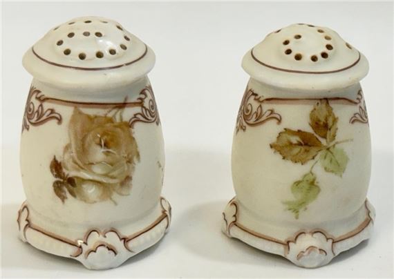 Pepper | RARE ANTIQUE OLD IVORY SALT & PEPPER SHAKERS | MutualArt
