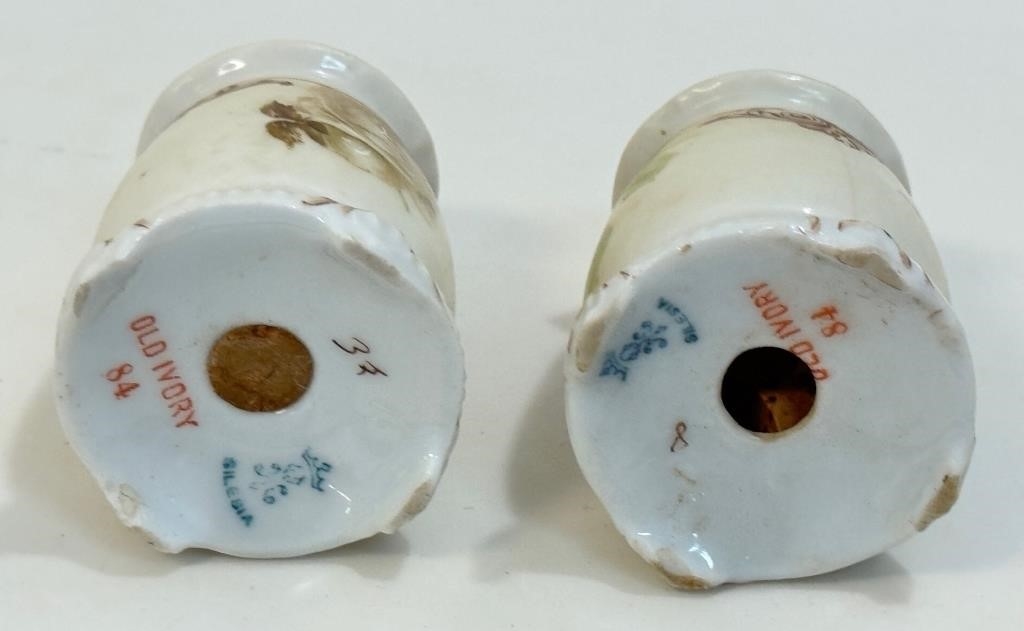 Pepper | RARE ANTIQUE OLD IVORY SALT & PEPPER SHAKERS | MutualArt