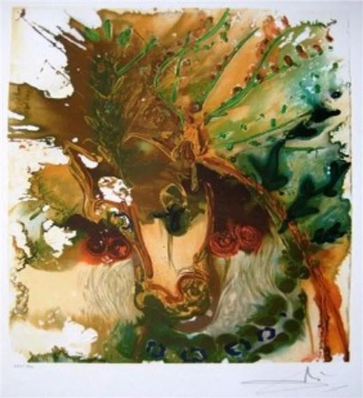 Salvador Dalí | Bucephale Lithograph | MutualArt