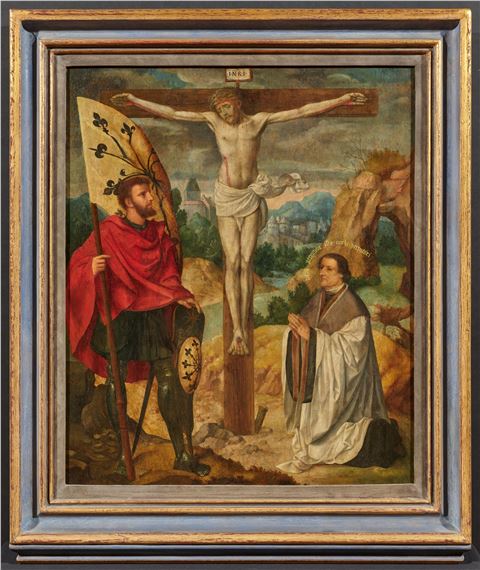 Barthel Bruyn the Elder | Christ as the Cross with the St Gregory the ...