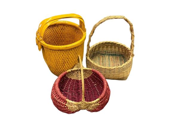 Beige | Group of Three Large Baskets | MutualArt
