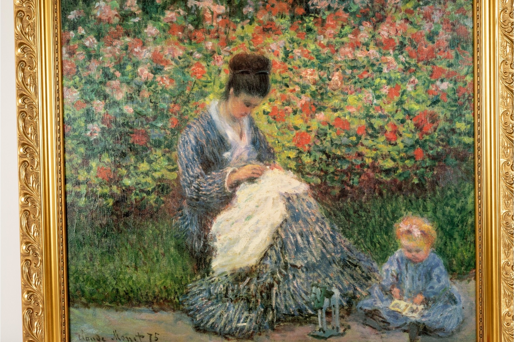 Claude Monet | Camille Monet And A Child In The Garden At Argenteuil By ...